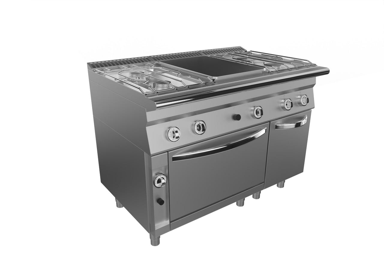 METRO Professional Fourneau P800R 4 feux, PCF centrale sur four à gaz ...