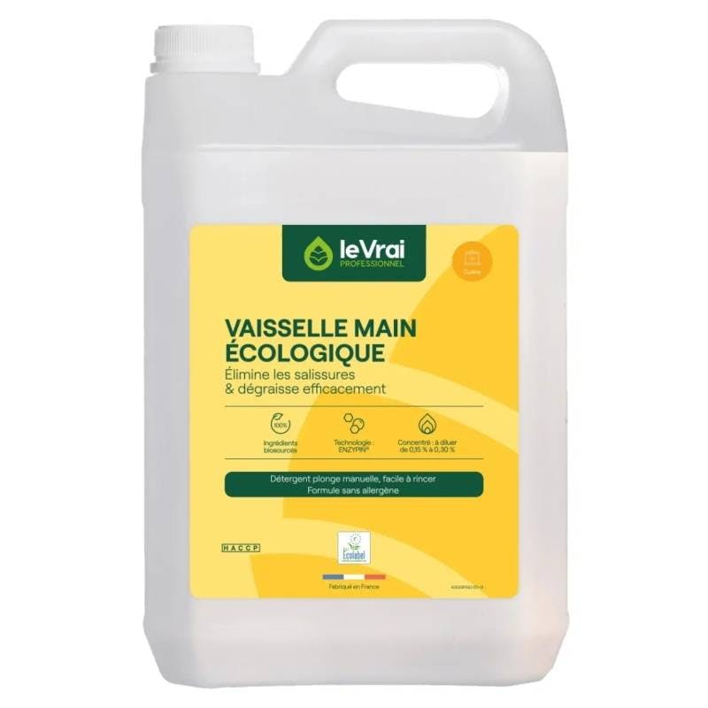 Liquide vaisselle plonge manuel Ecolabel - 5L - LE VRAI | METRO