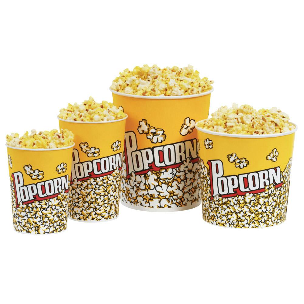 150 Unités - Récipients Pour Pop-Corn 5100 Ml 300 +20 Pe G/M2 Ø 22,5X21 ...