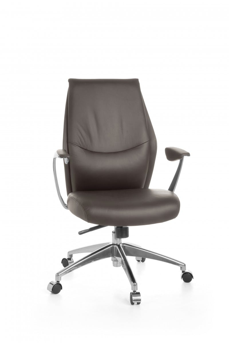 FineBuy OXET 2 Bürostuhl Echtleder Schreibtischstuhl ergonomisch ...