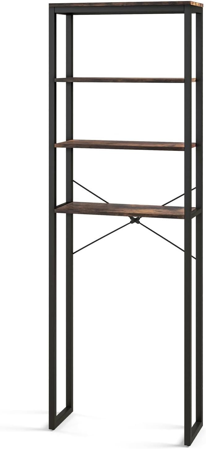 COSTWAY Scaffale Water Autoportante, Scaffale Bagno a 4 Livelli con ...