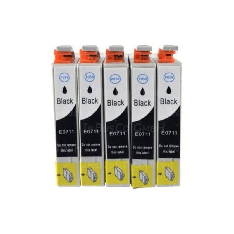 4x Tinte schwarz für Epson Stylus D78, D92, D120, DX4000, DX4050, DX4 ...