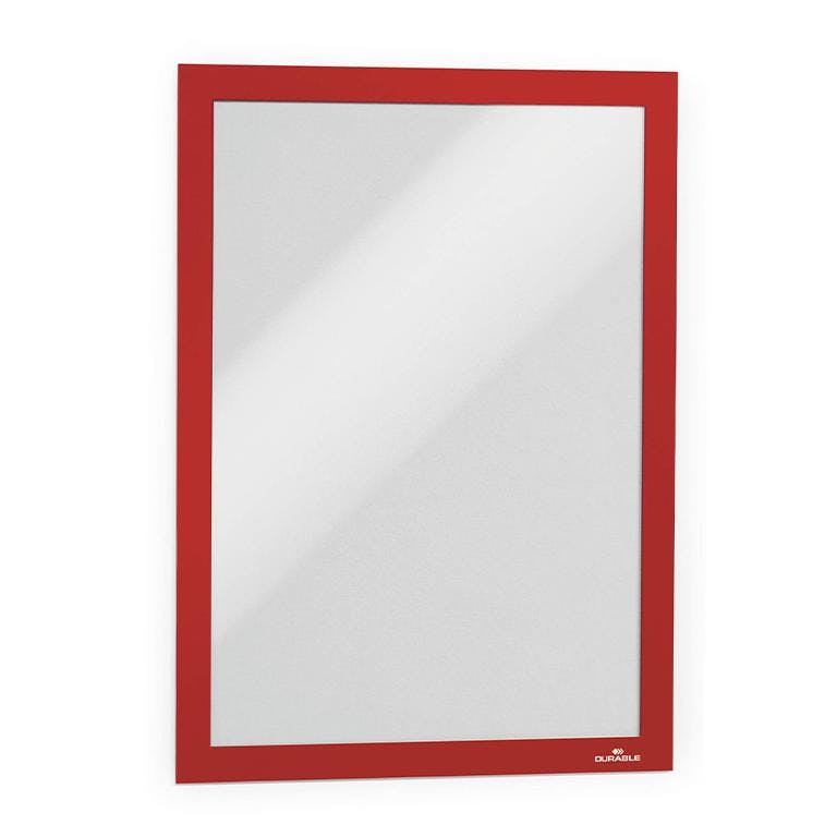 DURABLE Sachet 2 Cadres Affichage Duraframe Magnetiques A4 Rouge | METRO