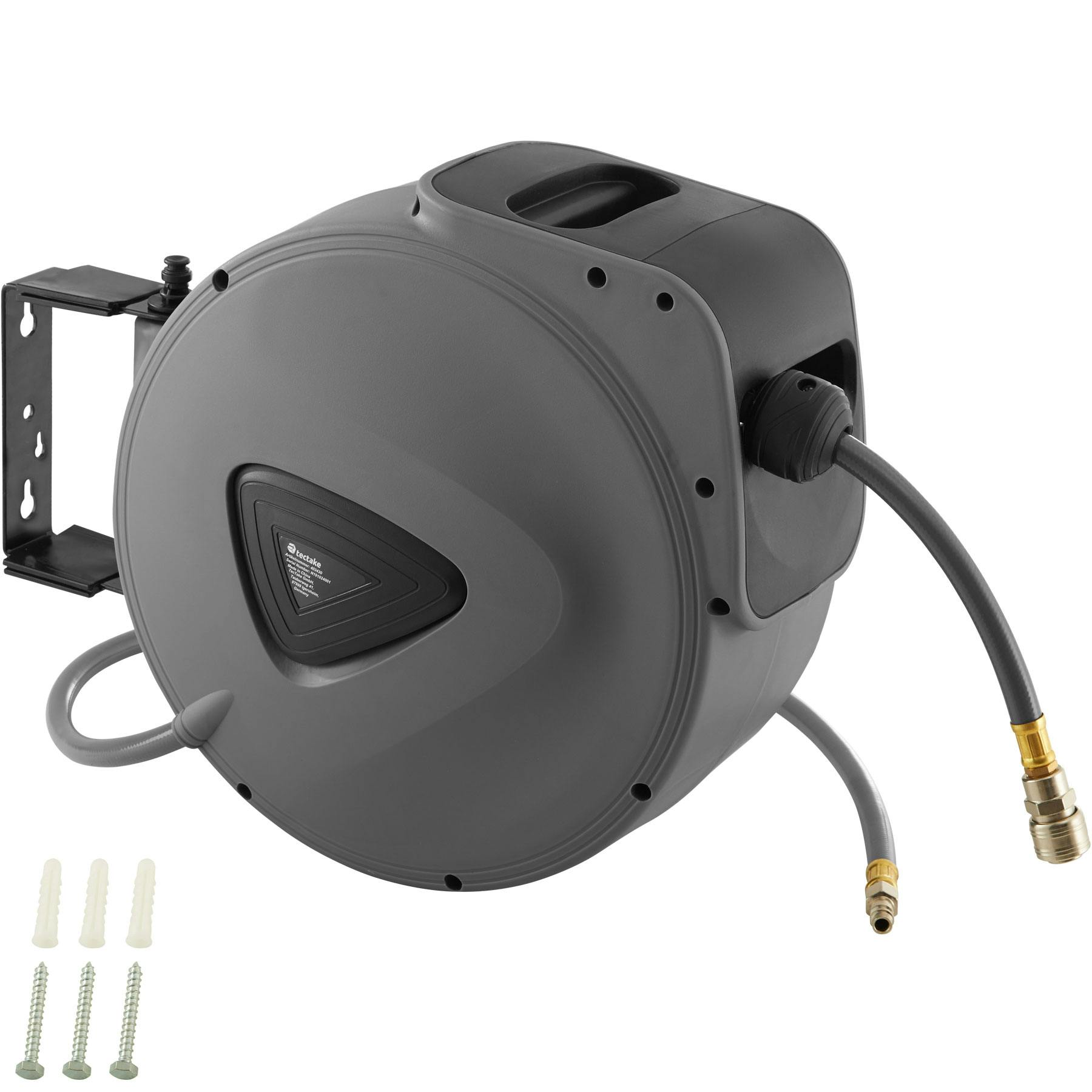 tectake Persluchtslang met haspel - 20 m - 403430 | Makro