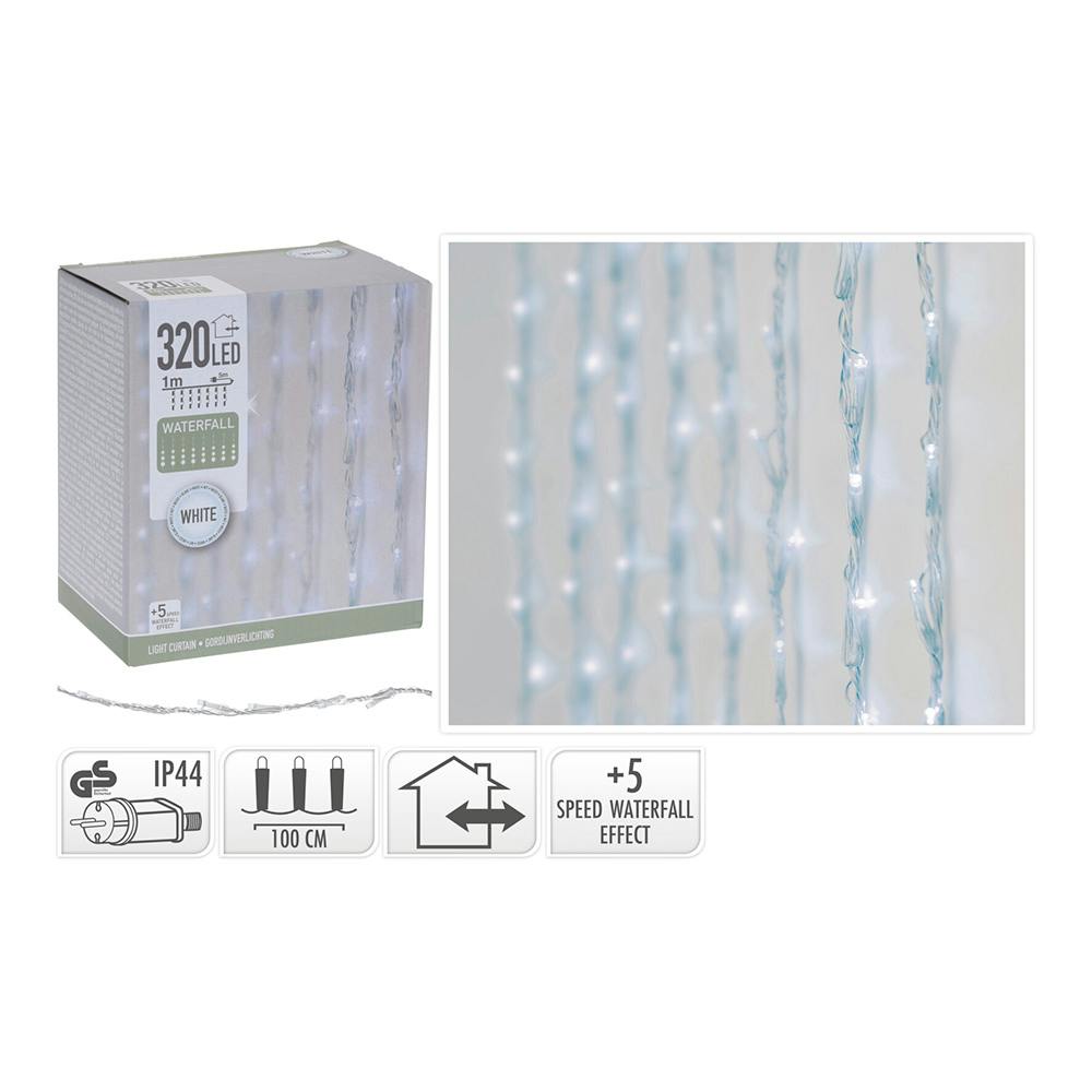 Rideau 320 Leds Blanc Froid Avec 5 Fonctions 1X2M | METRO