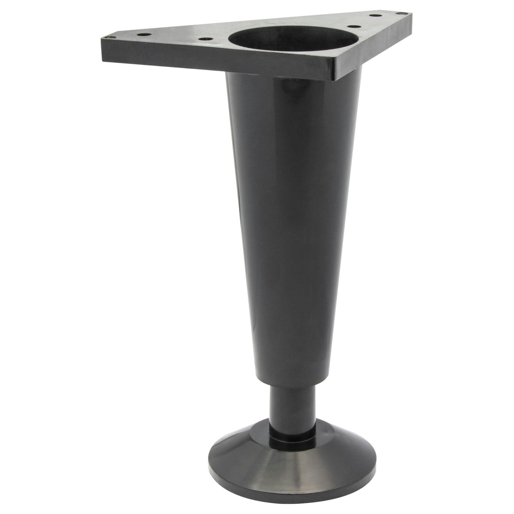 WAGNER Möbelbein SCHWARZ - Ø 60 x 150 mm, Verstellfuß, QuickClick ...