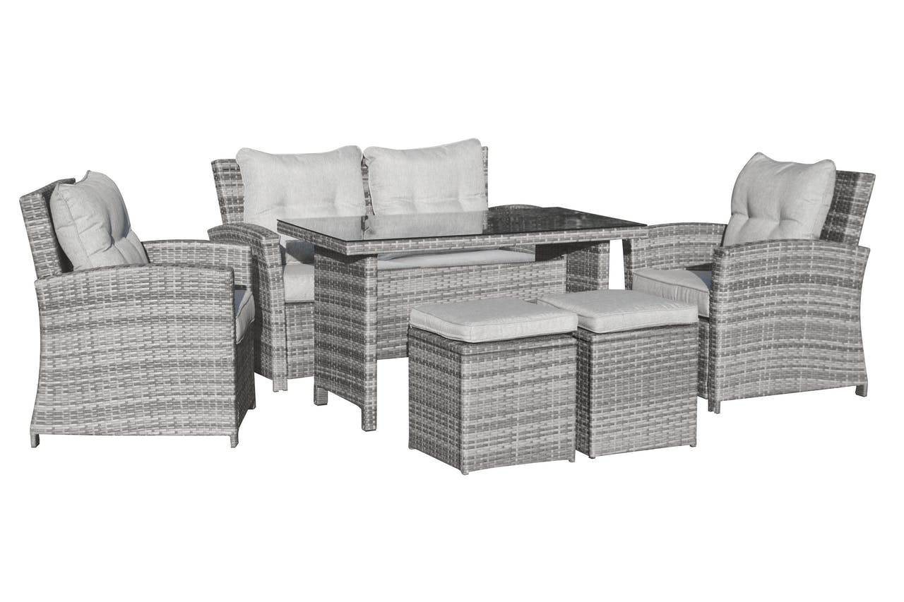 Tarrington House juego de muebles de exterior Azuma, acero / ratán PE ...