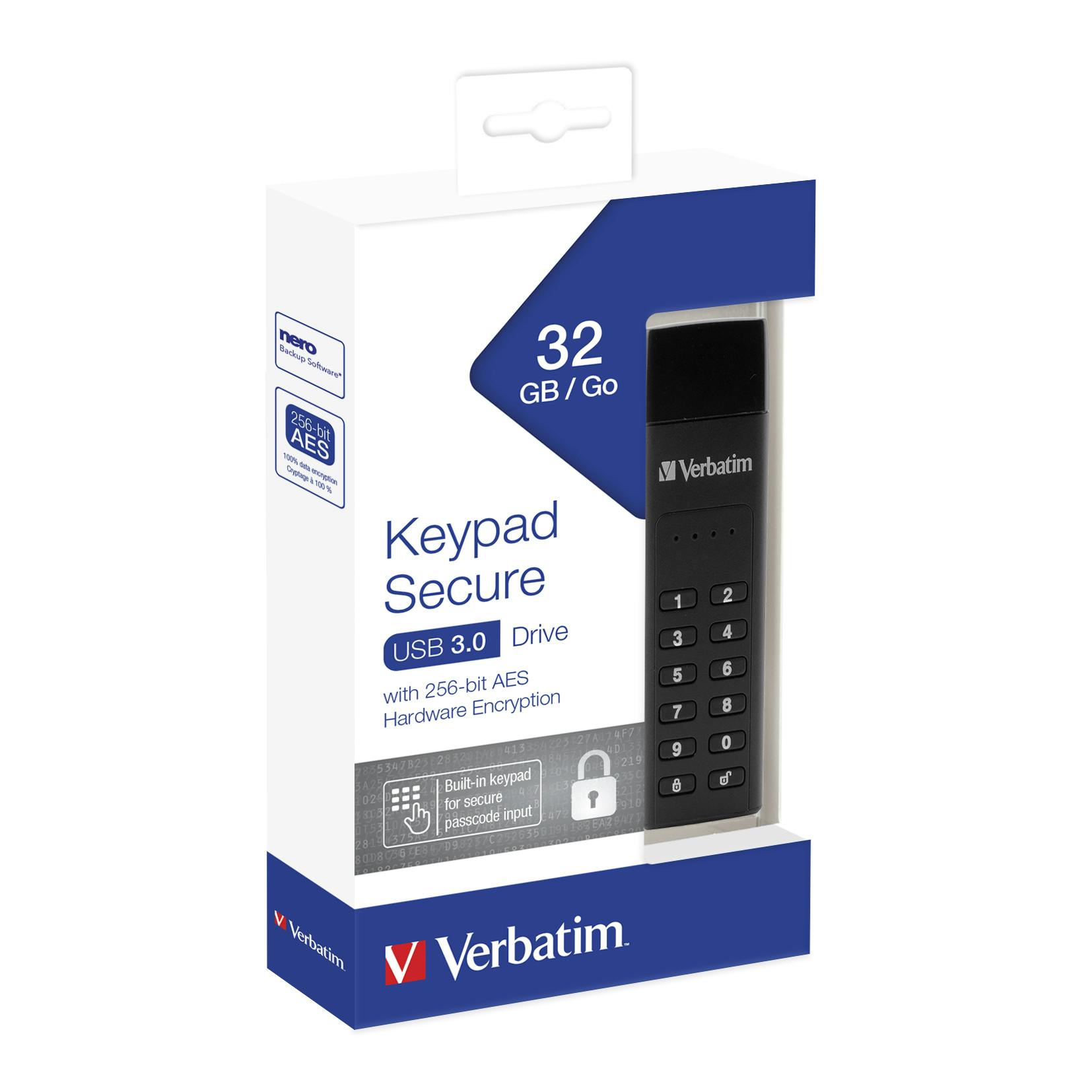 Verbatim Keypad Secure USB-3.2 Gen1 -Stick - 32 GB - 49427 | METRO
