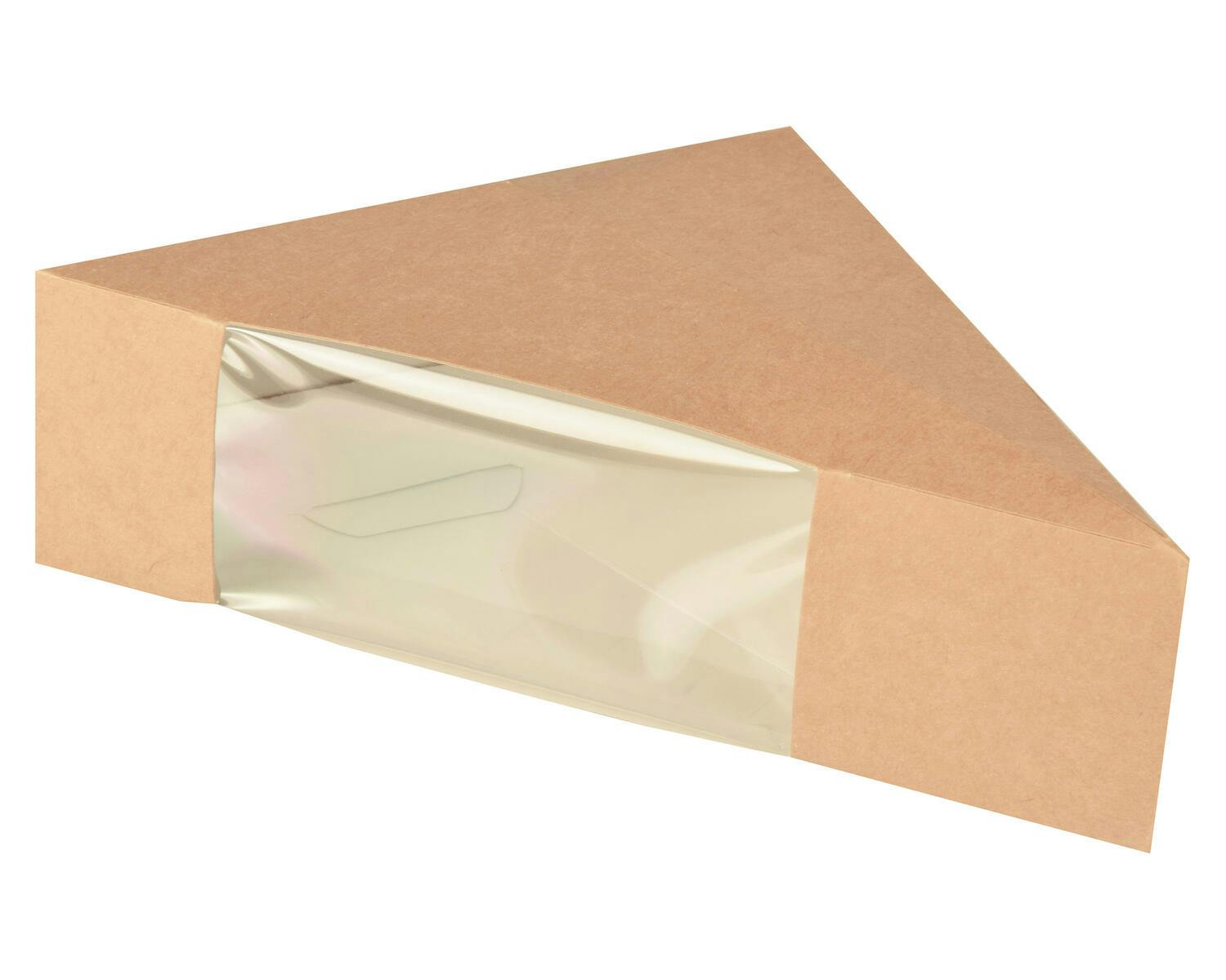 250x Bio-Sandwichboxen Pappe mit Sichtfenster aus PLA 123x123x52mm ...