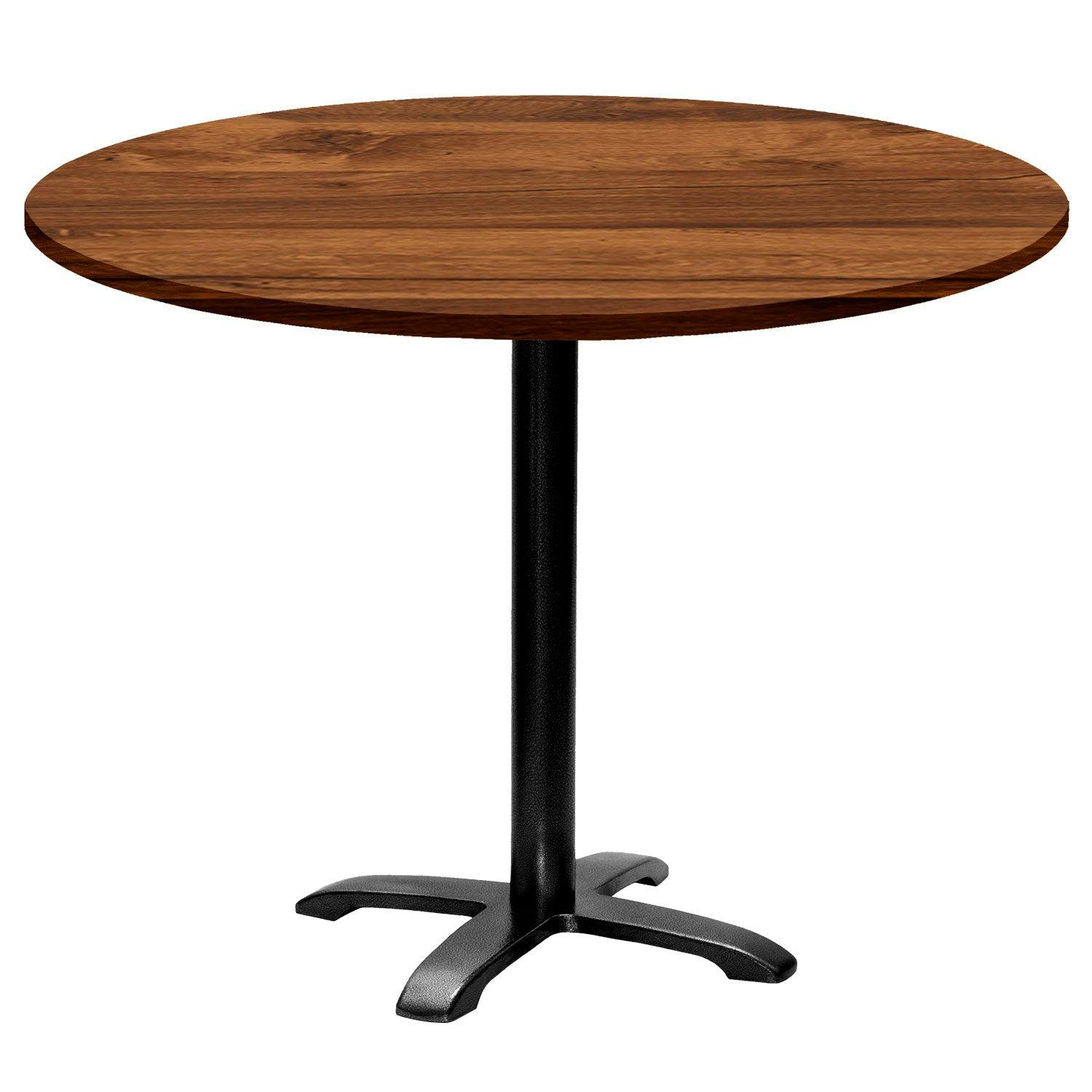 Restootab - Table ronde Ø110cm - modèle Bazila chêne hunton | METRO