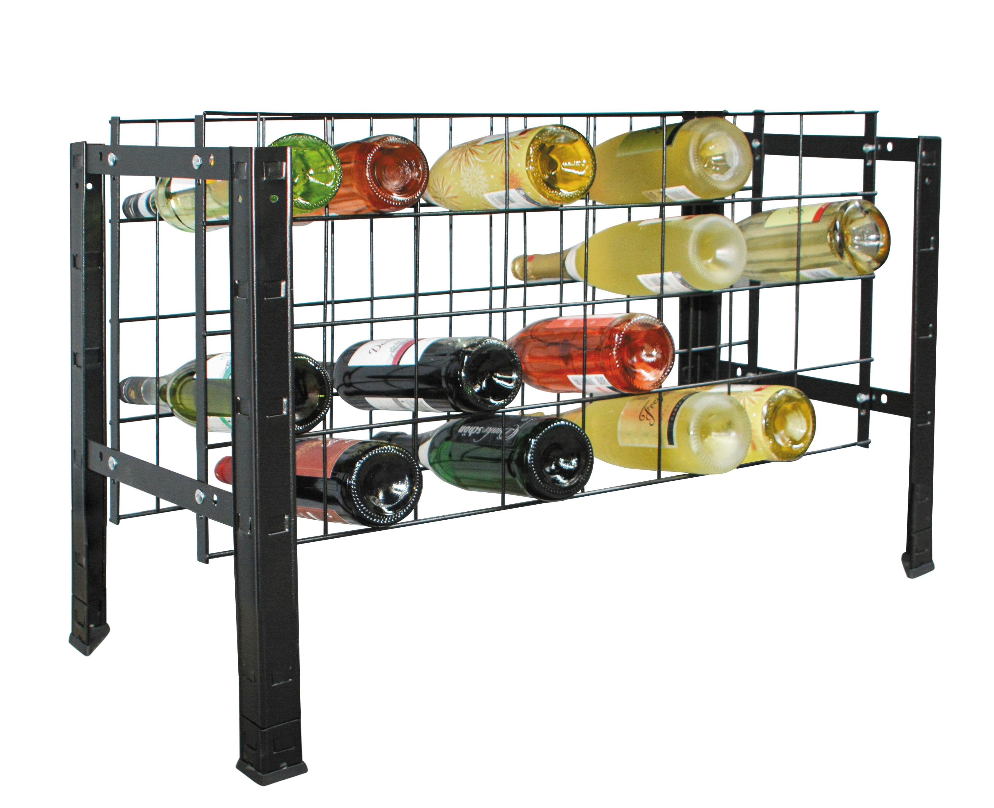 SCHULTE Regalwelt wijnrek voor maximaal 32 flessen, 43x80x35 cm (HxBxD ...