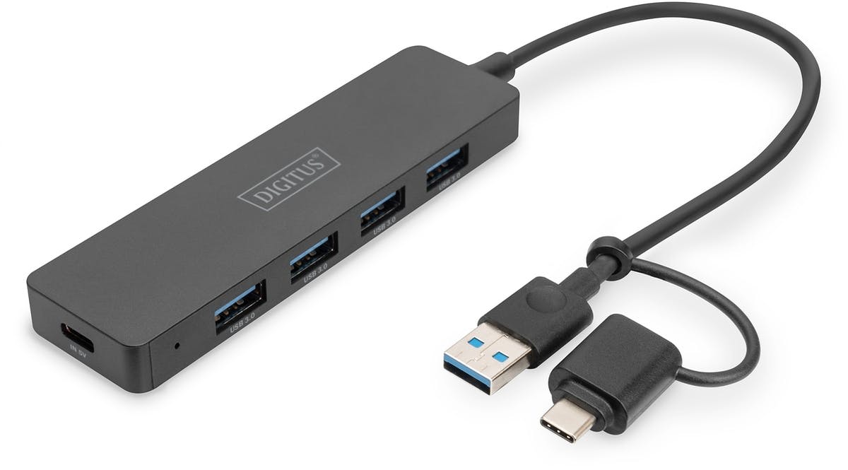 DIGITUS USB 3.0 Hub 4-Port, Slim Line | METRO