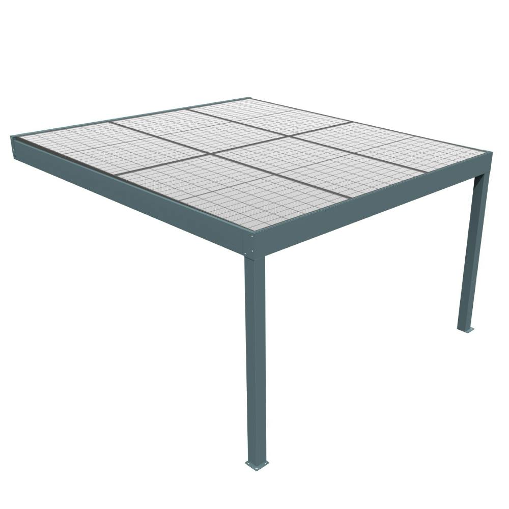 Pergola solaire Santa 3,49x3,537M 2400W Intersun, Gris Anthracite ...