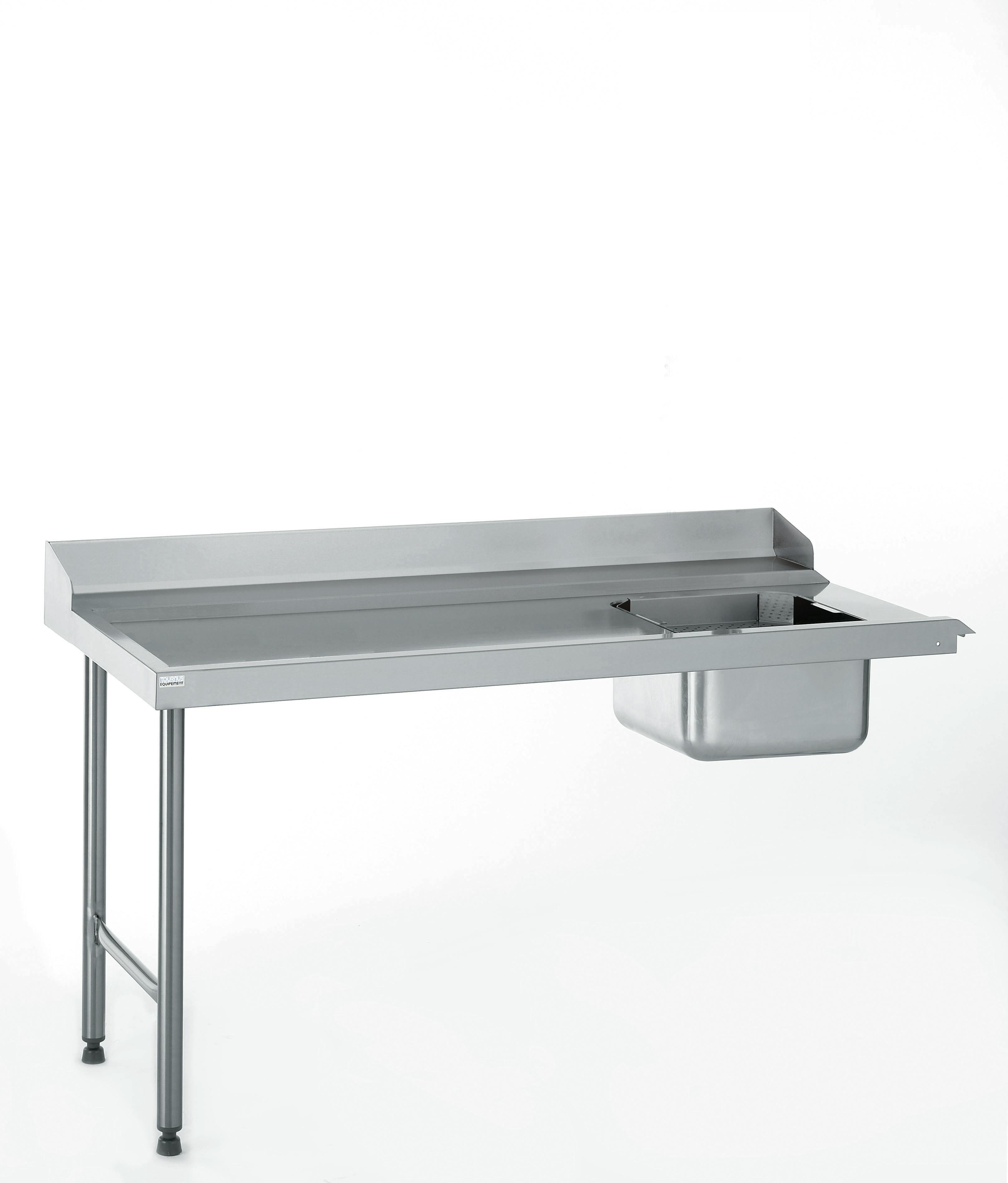 Tournus Standaard-aanvoertafel 1600mm lang met wastafel 400 x 400 mm ...