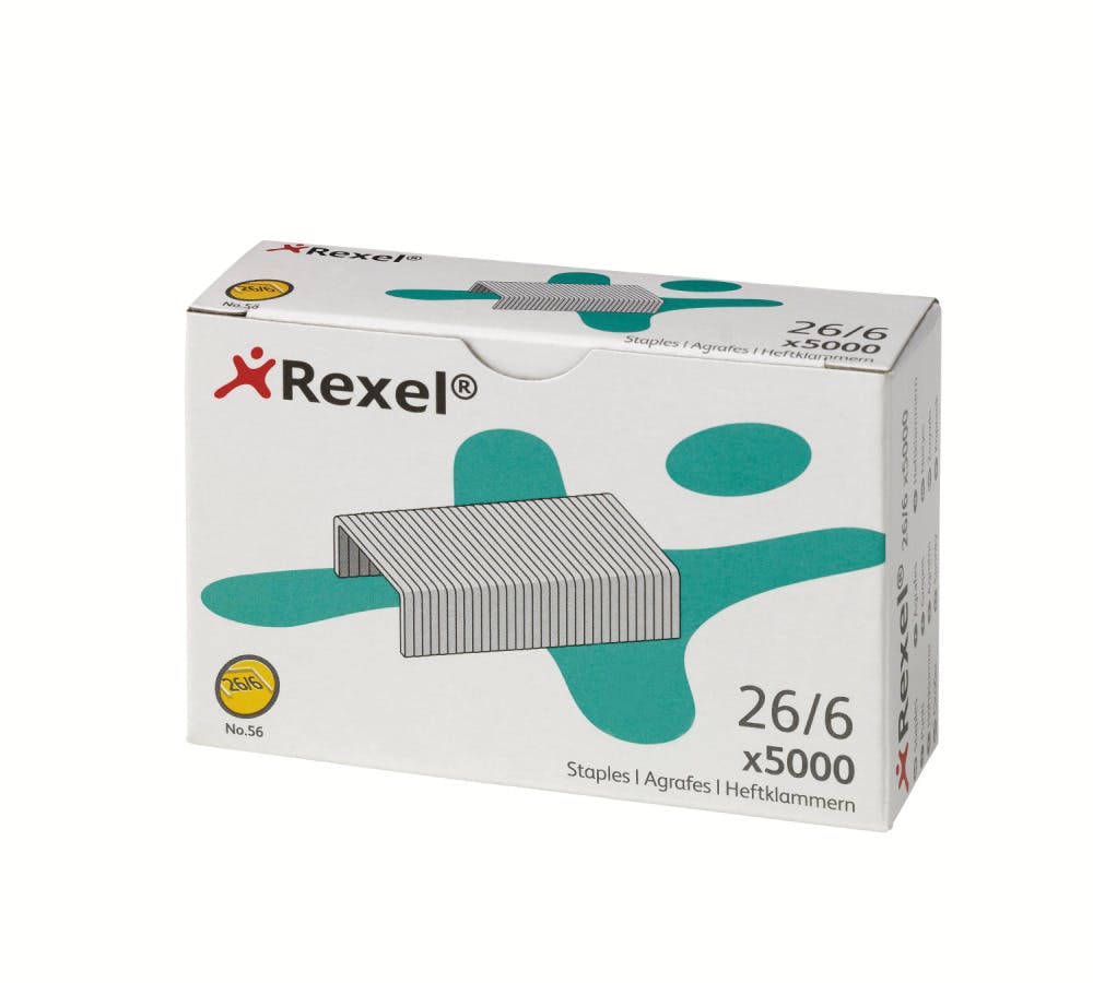 Rexel Punti Metallici 26/6 mm, 20 Confezioni da 5000 Pezzi, 6025 | METRO