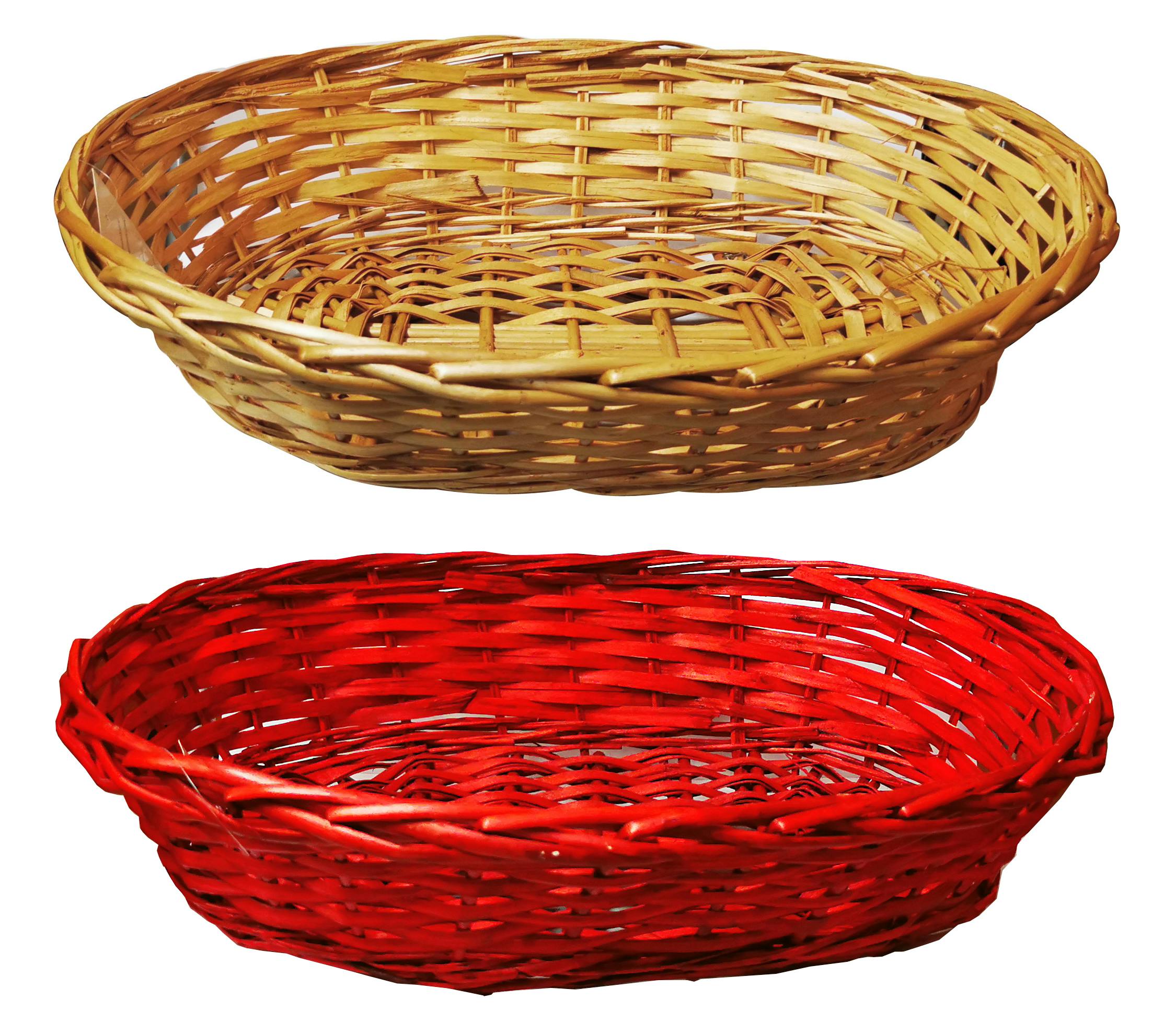 CRO 10 cesti ovali in vimini e legno con manici in legno | Mercato ...