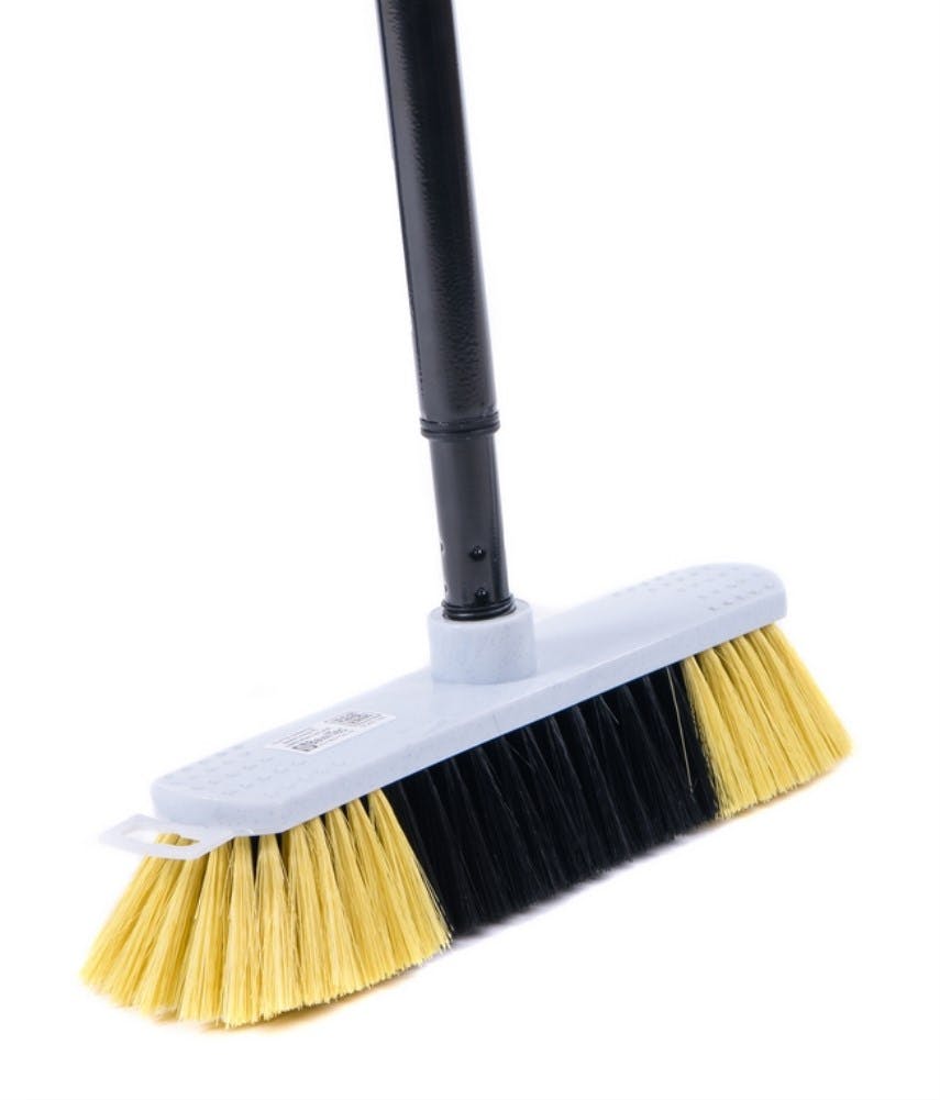 BawiTec Haushaltsbesen Zimmerbesen 30cm mit Teleskopstiel max. 130cm ...