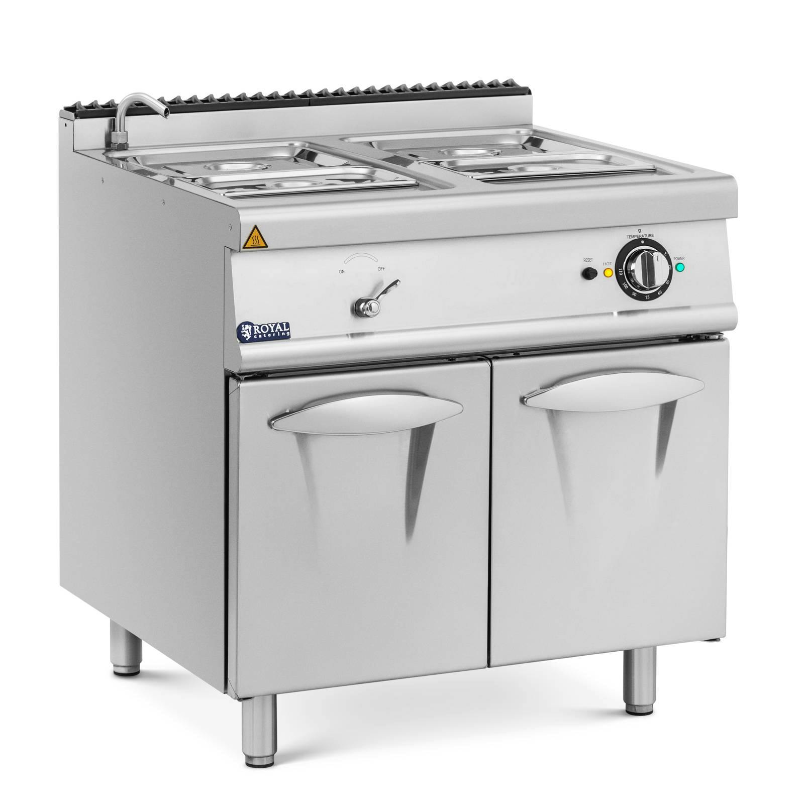 Royal Catering - Bain-Marie - 6000 W - 2 x GN 1/2 - 2 x GN 1/3 ...