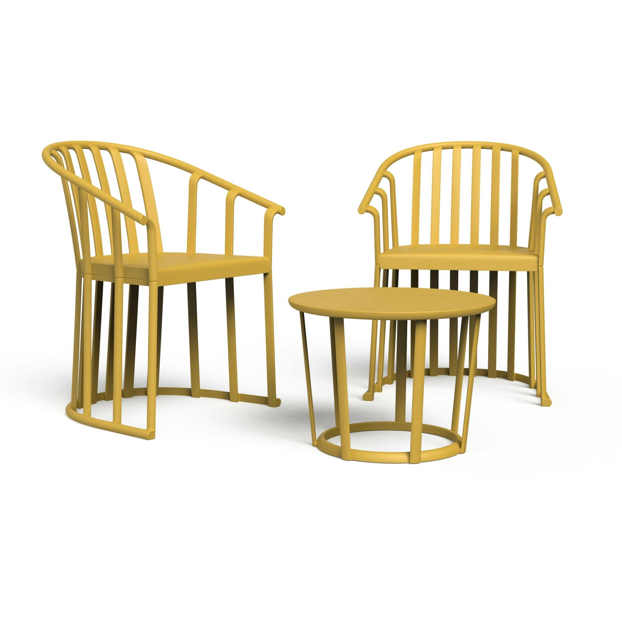 Resol RAFF Set 2+1 Silla Con Brazos-Mesa Interior, Exterior Toscano | Makro