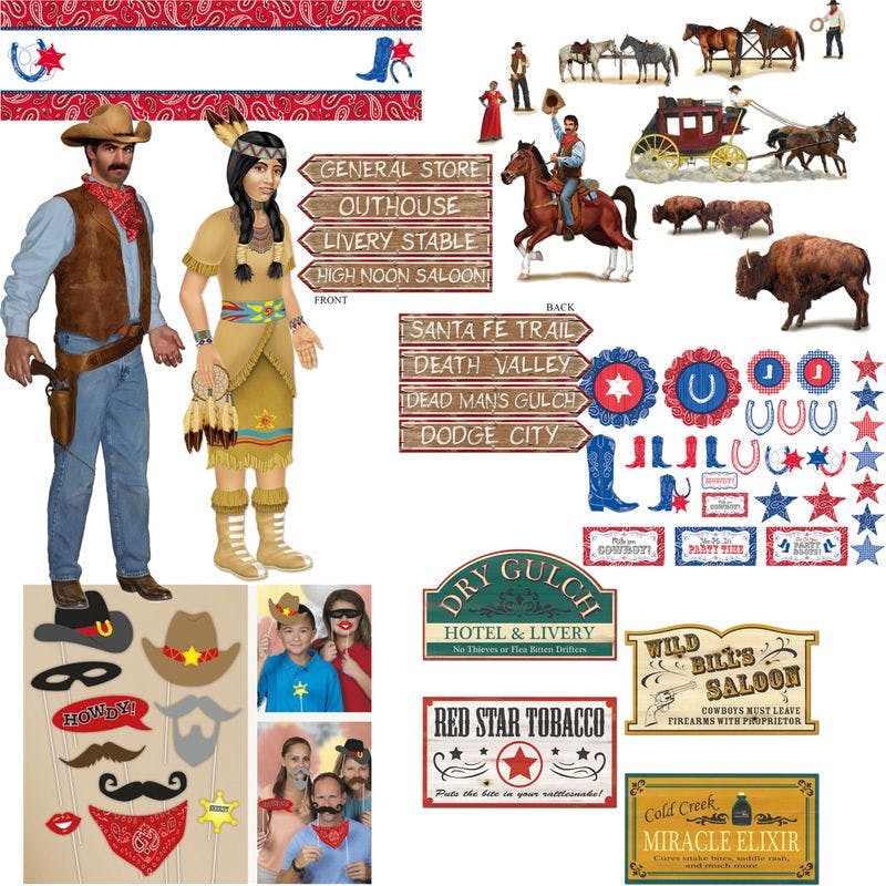 XL Partyset Wilder Westen Cowboy Motto Party Dekoration Western | METRO