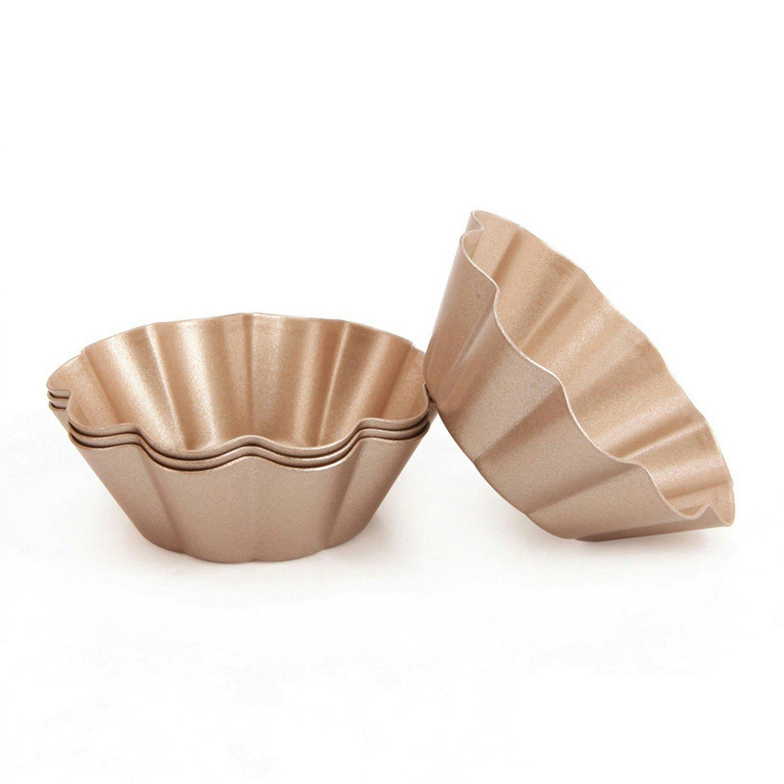 CHEFMADE | 4er Set Mini-Tarteformen | 79x46x26mm | Champagnergold ...