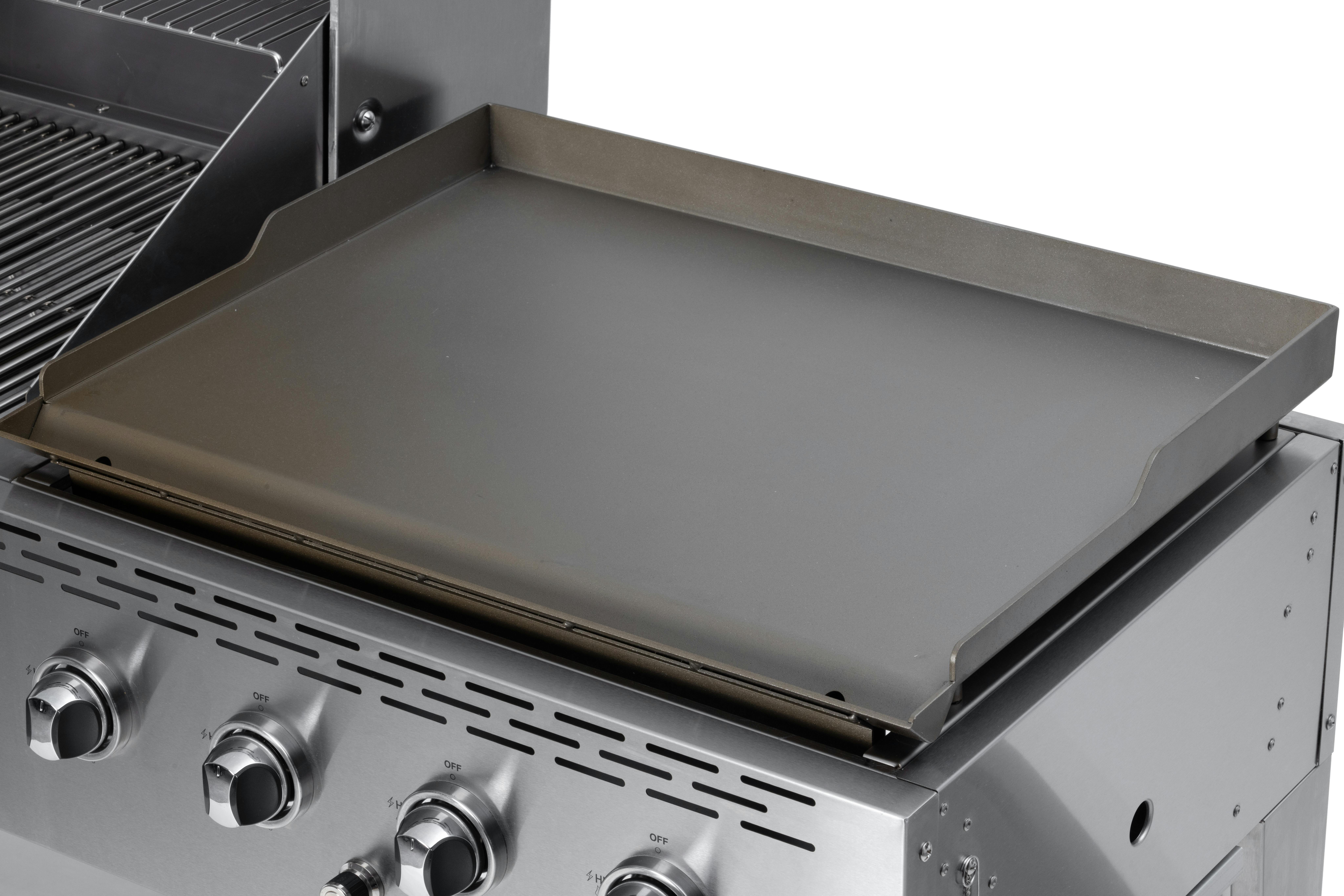 METRO PROFESSIONAL Barbecue a gas con 8 bruciatori e piastra, acciaio ...