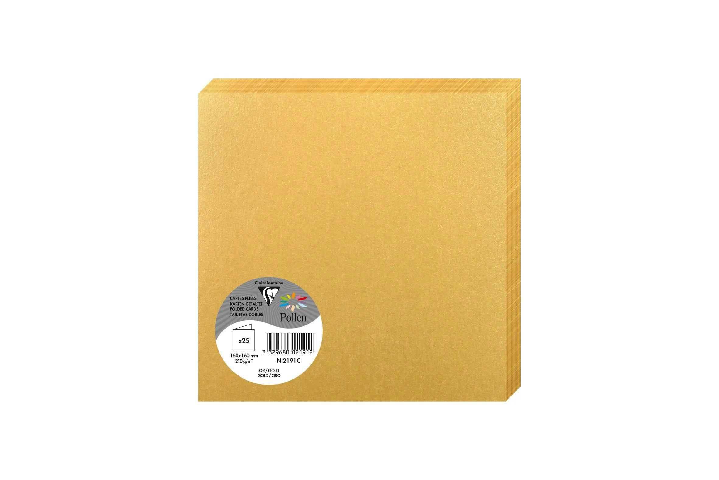 Pollen 250x Pollen, Faltkarten 160x160 mm, 210g - Gold 2191C | METRO