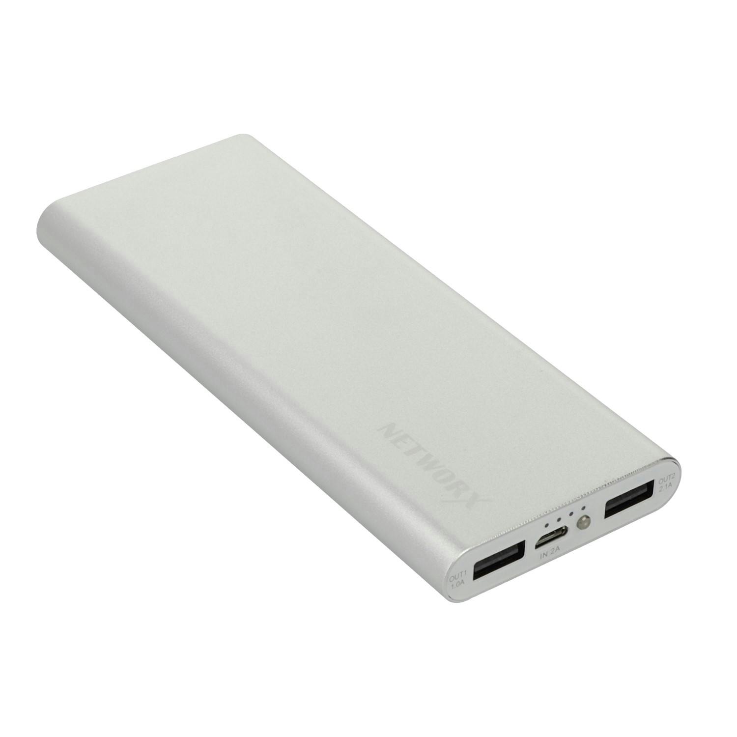 Networx Slim Power Bank 9000 mAH Zusatzakku für Smartphones Tablets ...