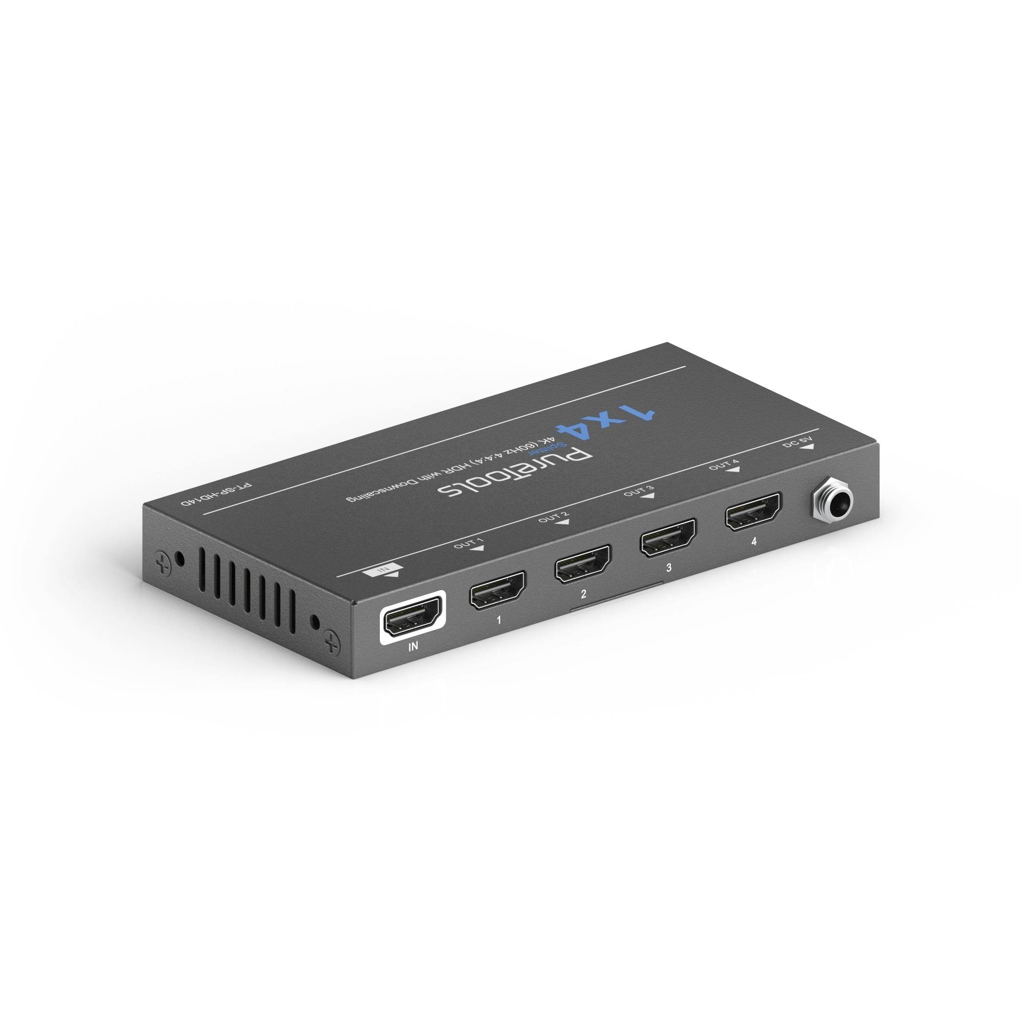 PureLink PureTools - HDMI Splitter 1x4, 4K (60Hz 4:4:4), mit Down ...