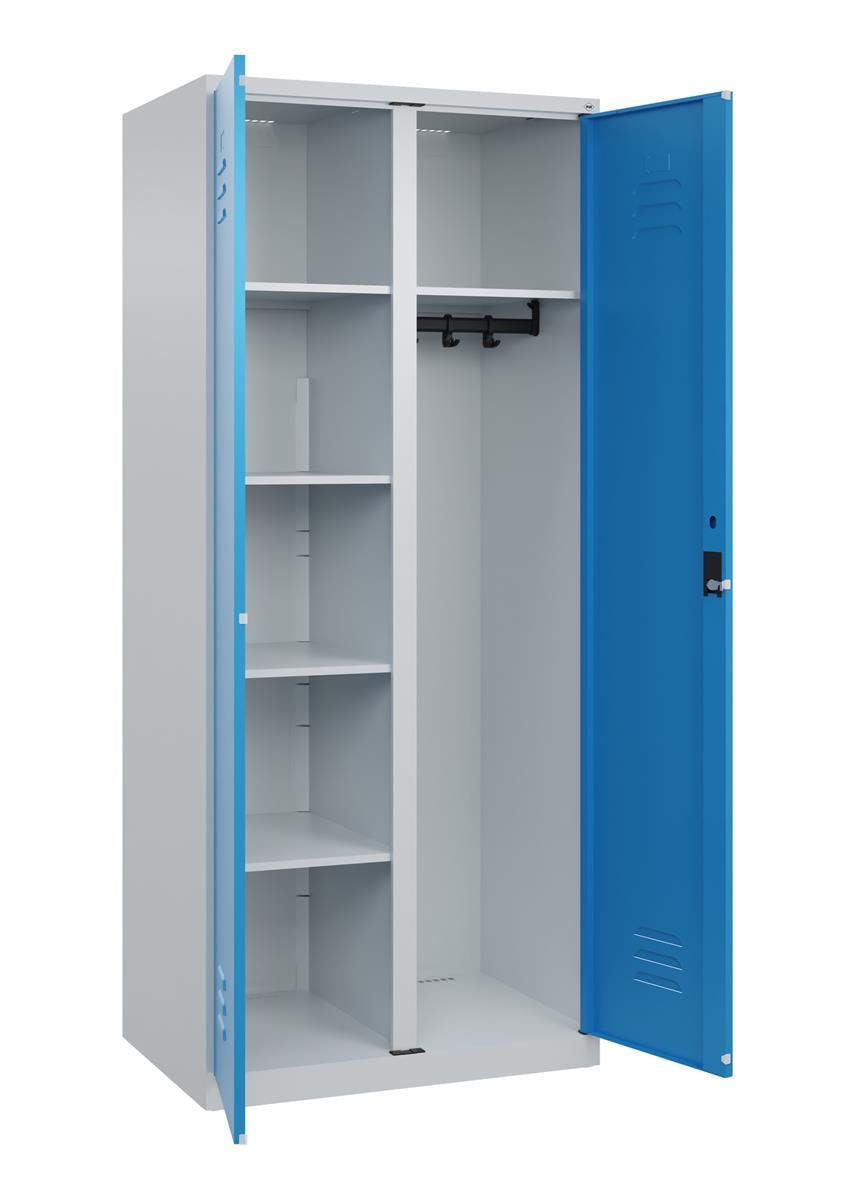 C+P Wäsche-/Garderobenspind Classic PLUS, 2 Abteile, 1850x800x500mm ...