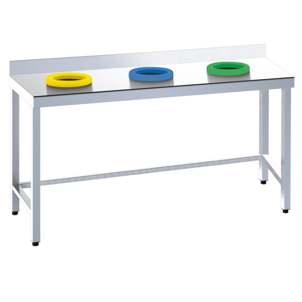 EURAST - Recyclingtisch 3 abnehmbare ringe - 1500x600x850 mm - 151063RM ...