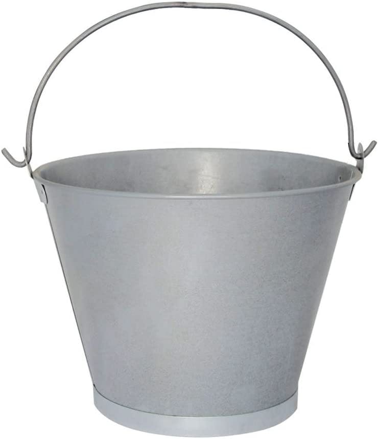 Zink Metall Verzinkter Metalleimer 8 Liter 25 x 19 x 22 (H.) cm. mit ...