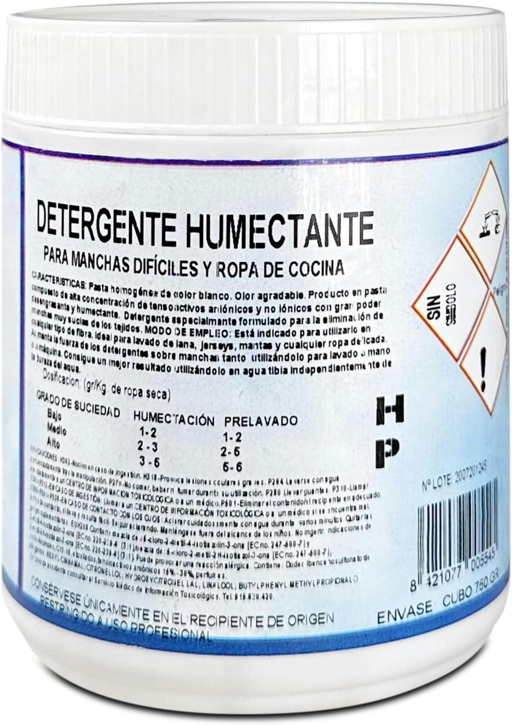 Quitamanchas Ropa 750 gramos | Elimina Todo Tipo de Manchas Difíciles ...