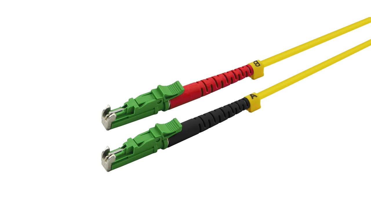 Helos LWL Patchkabel E2000® APC/E2000® APC (LSH) Duplex 9/125µm OS2 gelb 5,0m | METRO