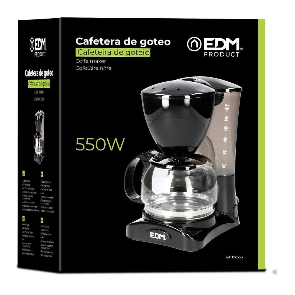 EDM CAFETERA DE GOTEO 6 TAZAS 550W 16,5x12,5x24cm | Makro