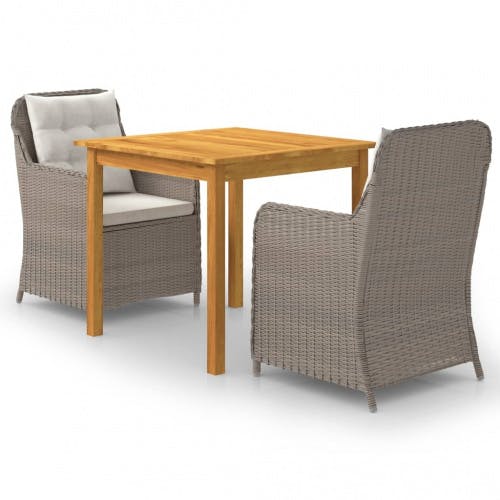 vidaXL Garden dining set 4 : Uitvoering - met rugleuning, Kleur - Bruin ...