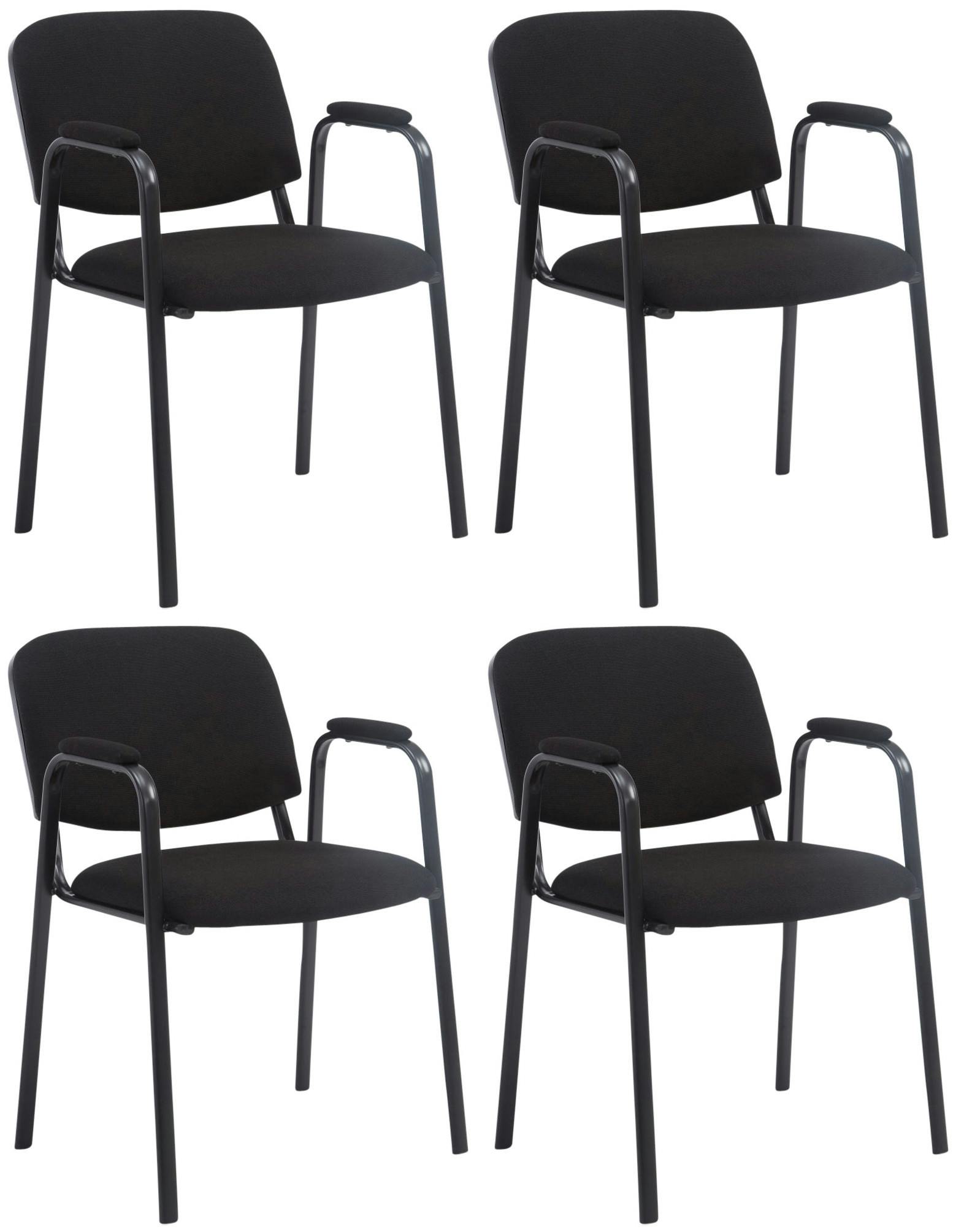 Set de 4 sillas de Confidente Ken Pro en Tela Negro | Makro