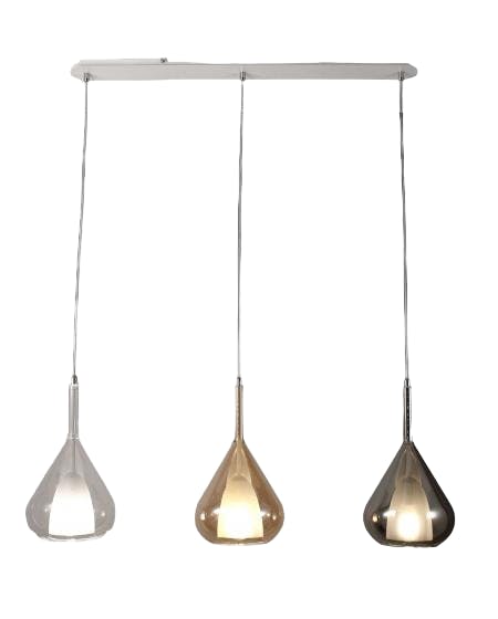 Lila LED-Hängeleuchter aus Metall und Borosilikatglas 3481-48-297 Fabas ...