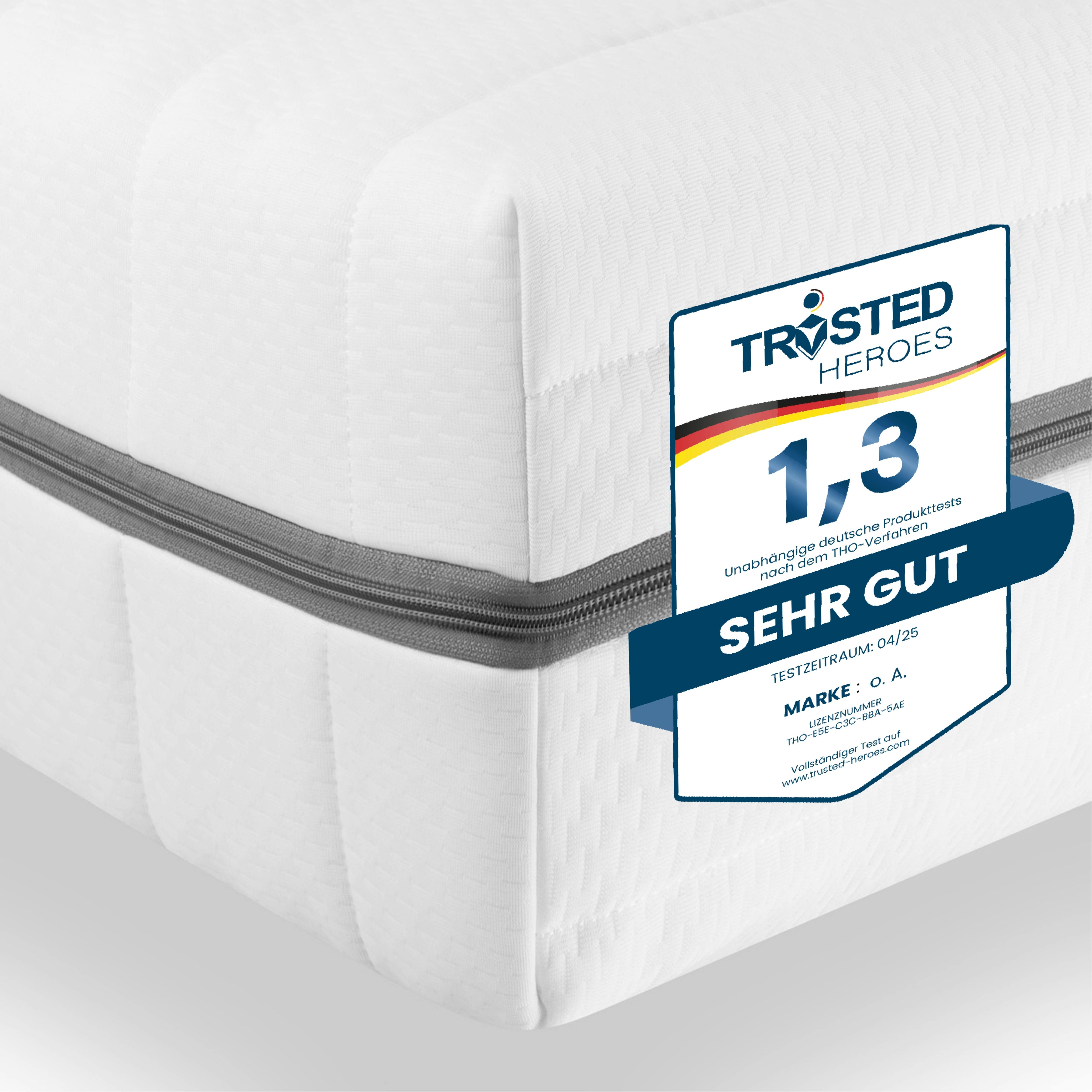 Koudschuim matras 80x200, hoogte 18cm, orthopedisch matras met 7 zones ...