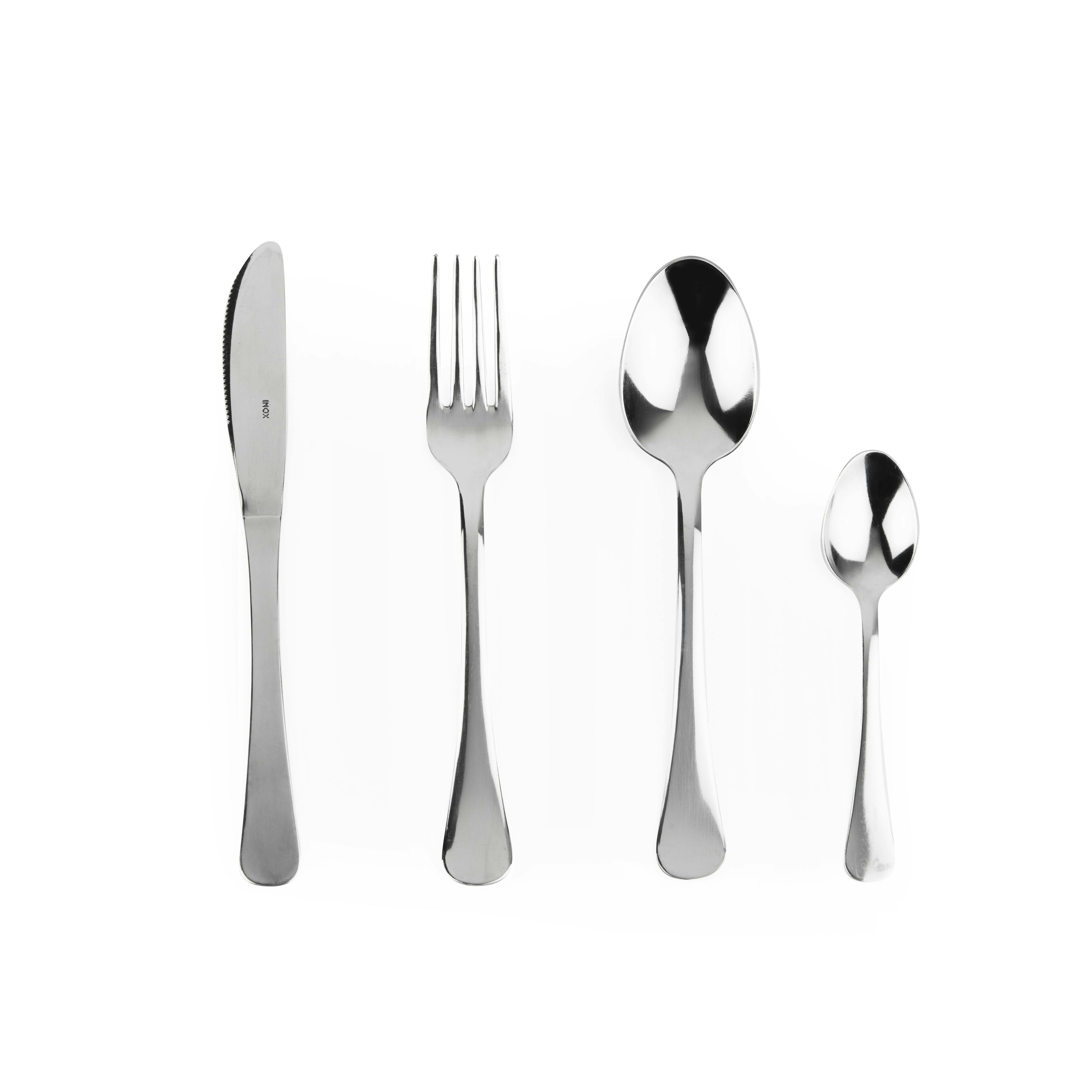 Excelsa set 24 posate Milano acciaio argento | METRO