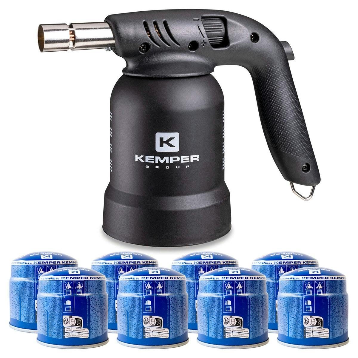 Professionele gasbrander 360° gebruik Gasbrander Piëzo-ontsteking + 8 ...