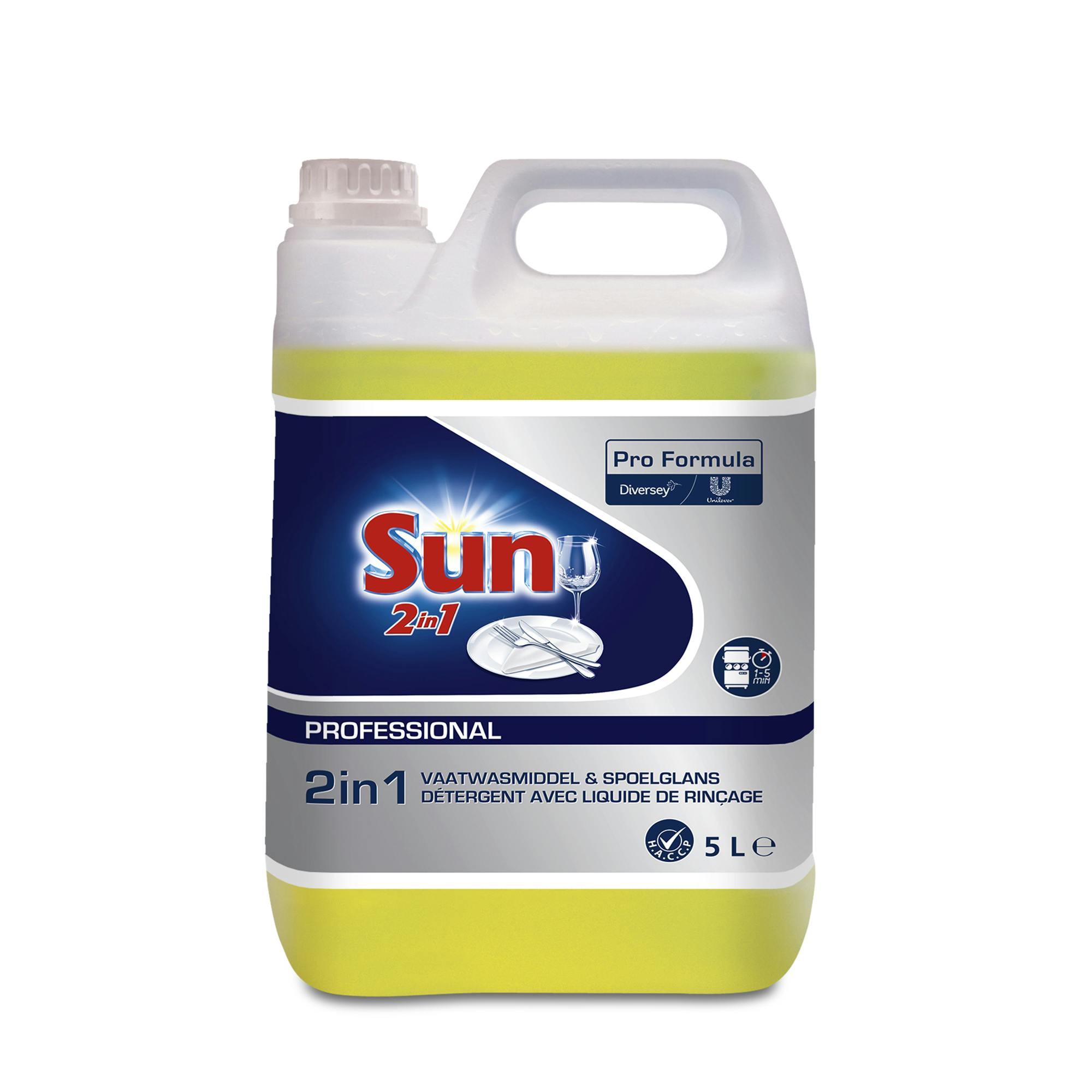 Sun - Liquide de lavage concentré avec fonction d’aide au rinçage 5L ...