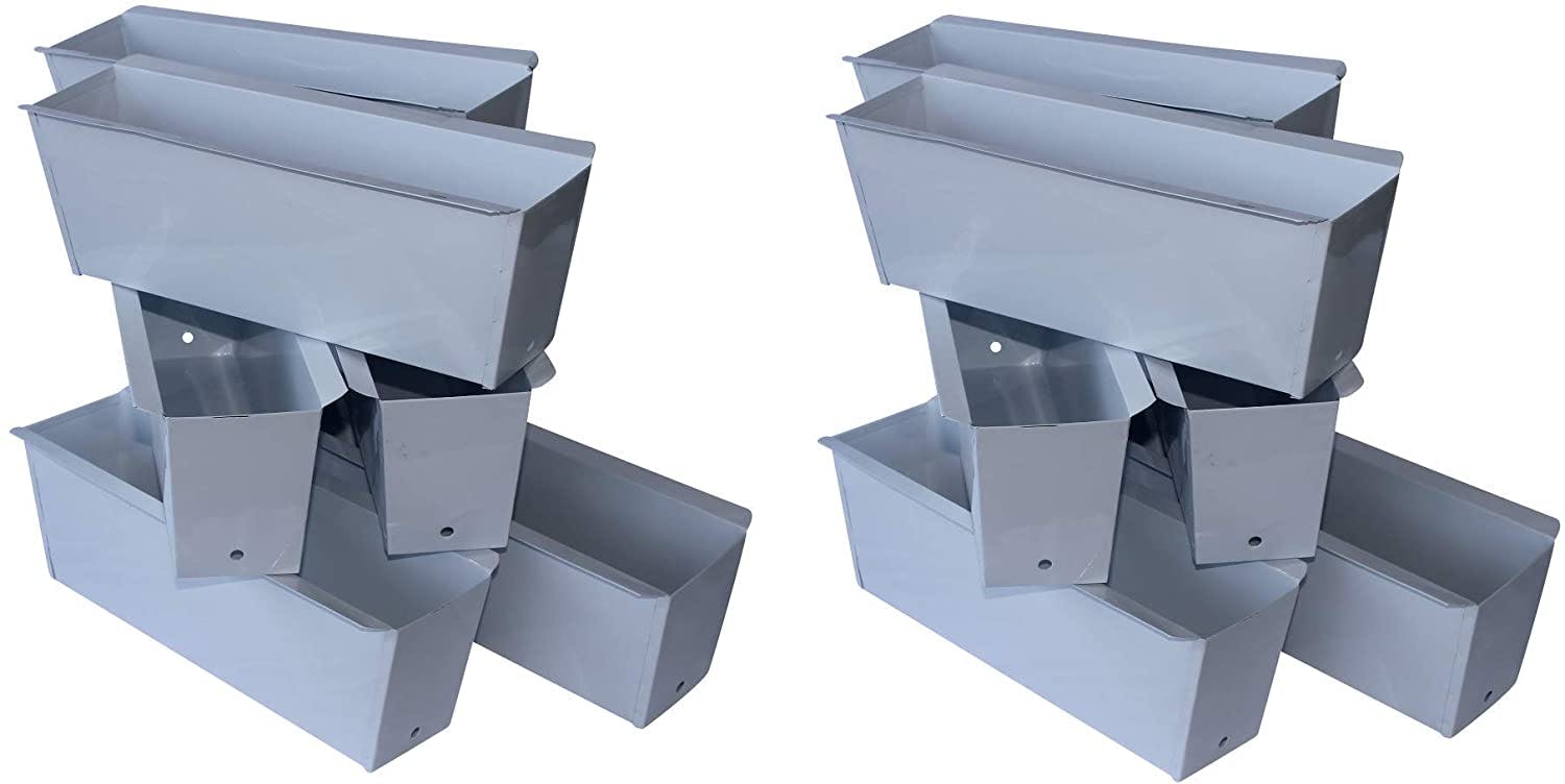 Pflanzkasten Europalette 12er Set Weiß Aus Metall Blumenkasten Balkonkasten Blech Einsatz Für ...