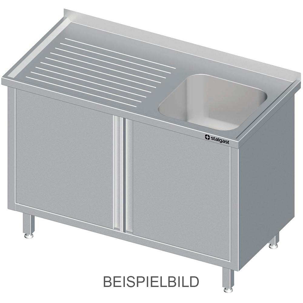 Spoelbakkast met draaideuren 1200x700x850 mm, met één wasbak links, met ...