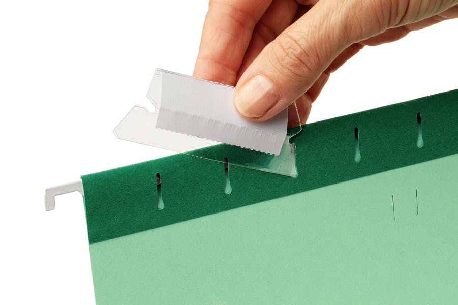 Porta-rótulos Esselte Classic com Etiquetas para Ficheiros Suspensos ...