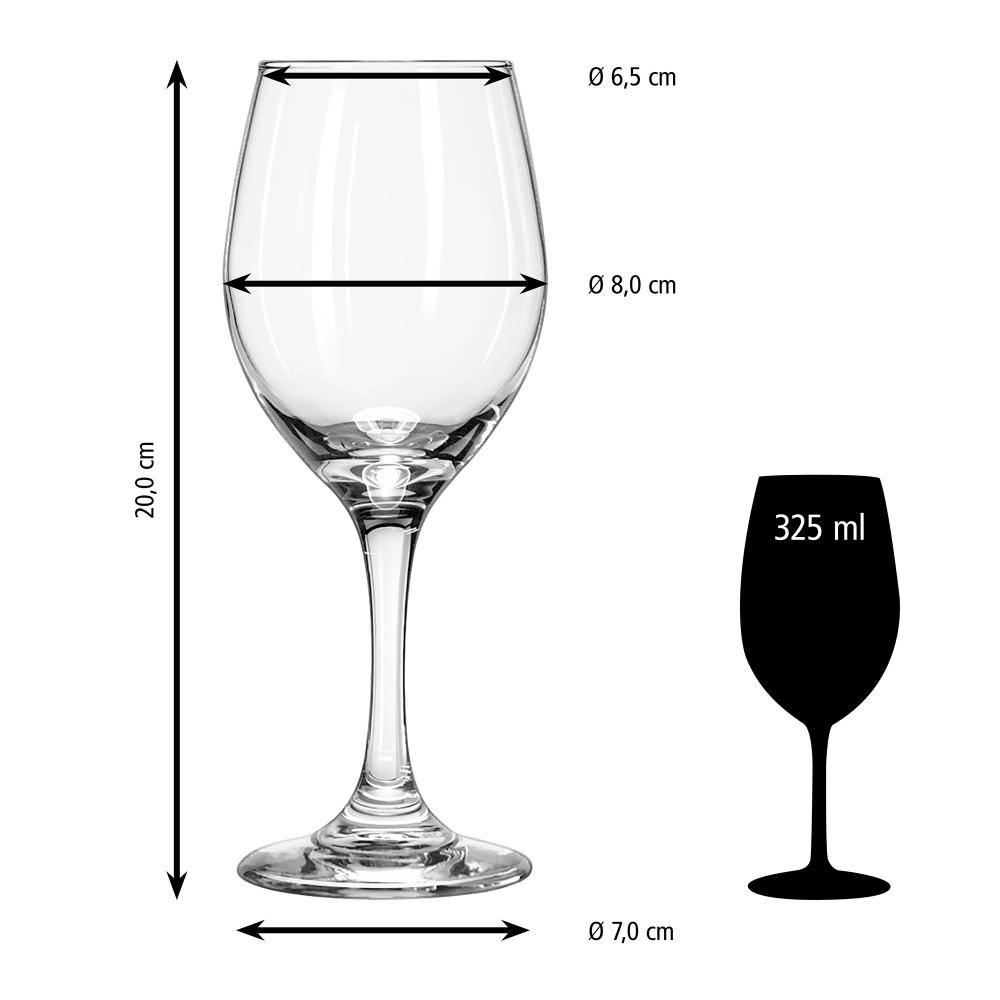 Libbey 12er Set Weinglas -PERCEPTION- 325 ml, Ø 8 cm, H: 20 cm | METRO