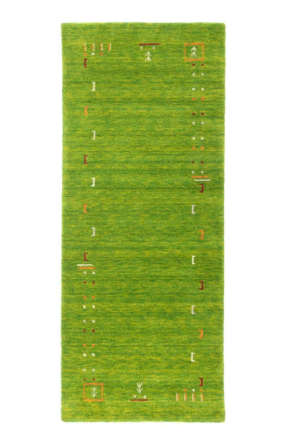 Gabbeh Teppich - Indus - Fenth - grün - 200 x 80 cm - läufer | METRO