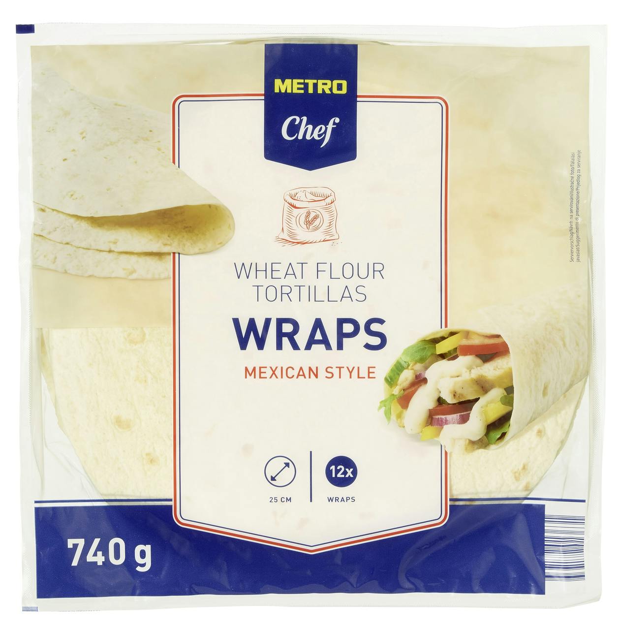Metro Chef Weizen Wraps Mexican Style 12 x 25 cm (740 g) | METRO