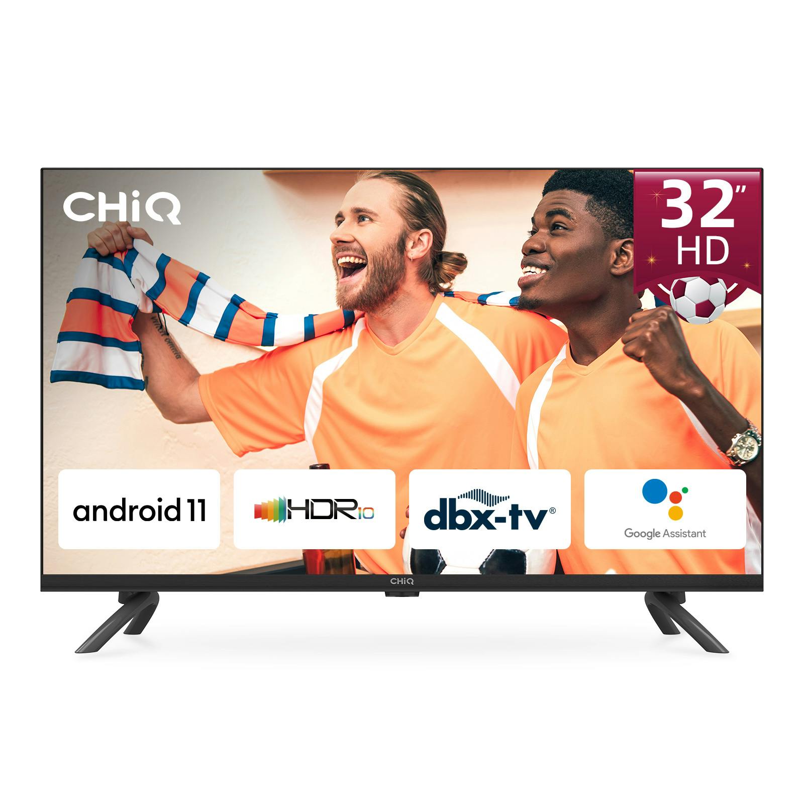 CHiQ Smart TV LED 32", Android 11, Marco Ultra Fino, HDR10, Wifi ...