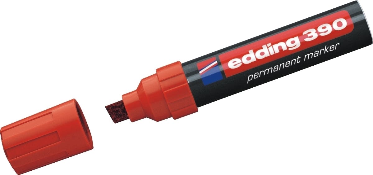 Permanentmarker edding 390 rot Packung mit 10 Stück | METRO